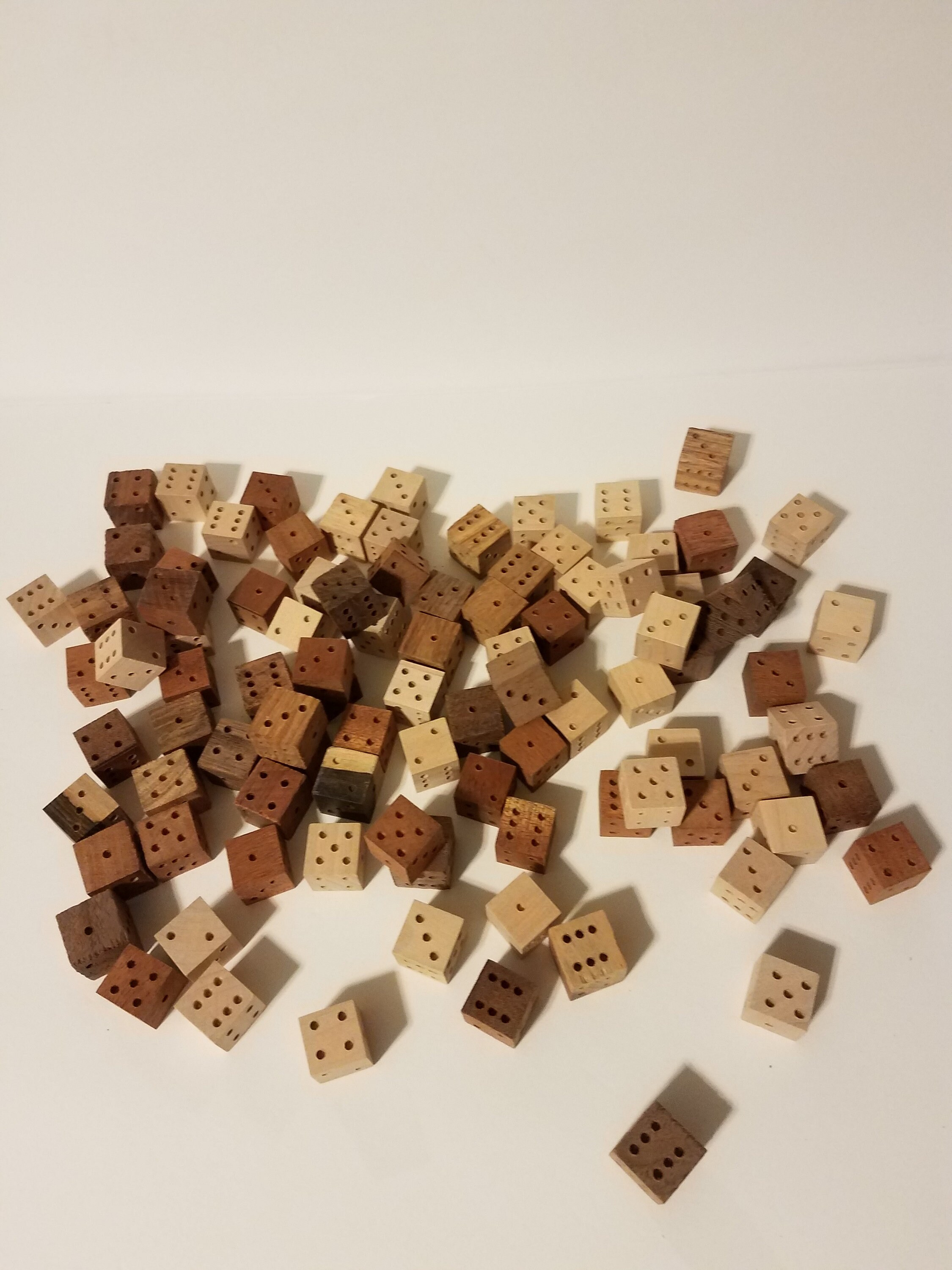 5 Dice and Cup - Solid Wood - Random Species Hardwood Dice - Etsy