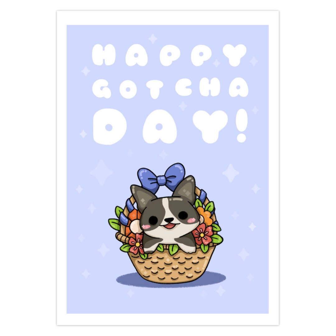 Happy Gotcha Day Greeting Cards for Corgi Lovers by Cheru Illustration ...