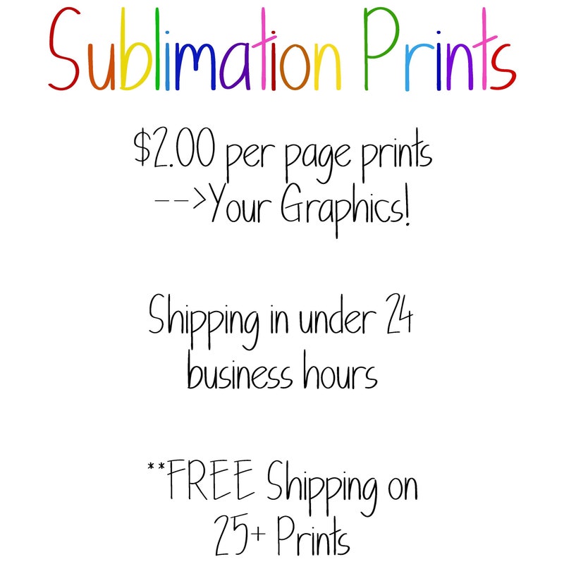 Custom Sublimation Print - Etsy
