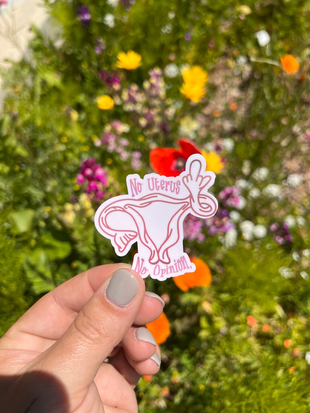 No Country for Old Men Angry Uterus Sticker, Angry Uterus, Prochoice ...