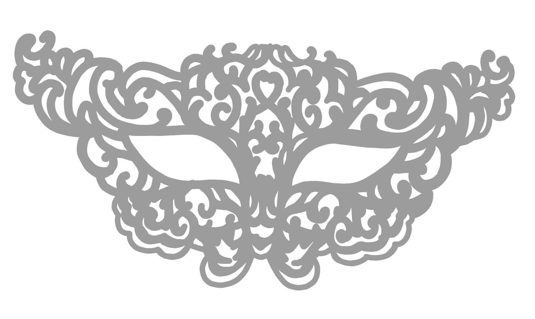 Hand Drawn Masquerade Mask Masquerade Ball Swirly Mask SVG | Etsy