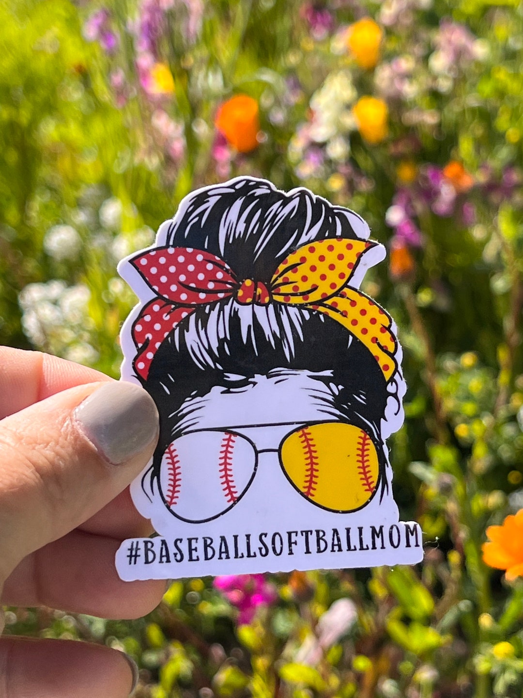 Baseball and Softball Mom, Sports Mom Sticker, Sport Mom Gift, Sticker ...