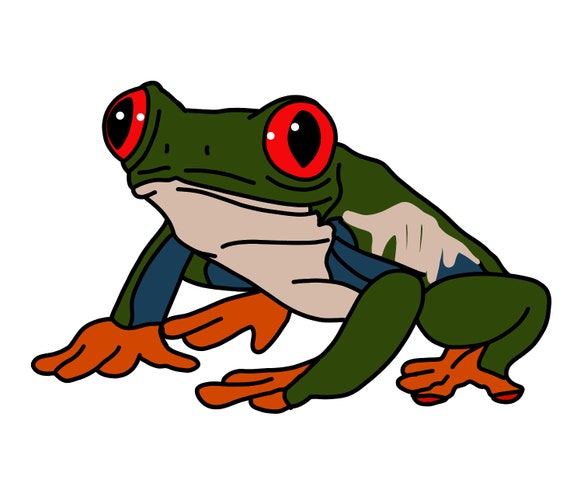 Red Eyed Tree Frog Cartoon