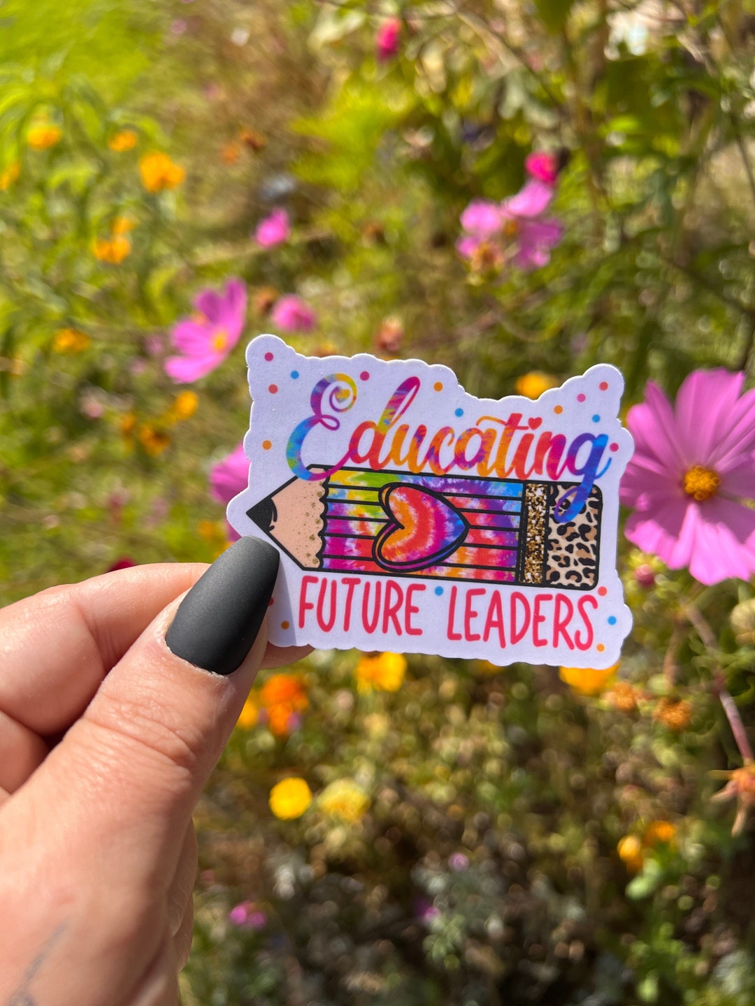 Educating Future Leaders Sticker, Teacher Gift, Laminated Water ...