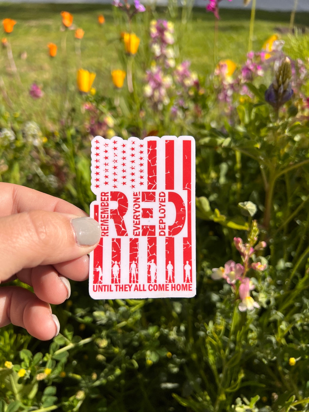 RED Fridays Sticker, Remember Everyone Deployed Sticker, Sticker for ...