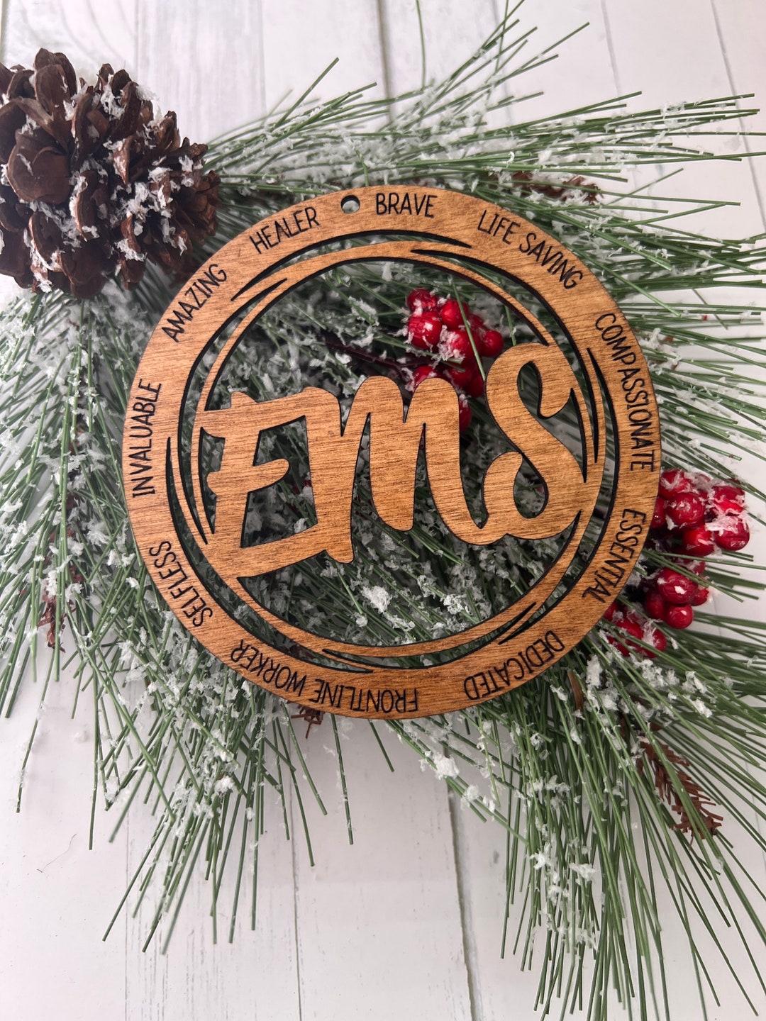 EMS Ornament, EMS Gift, Emergency Services Appreciation, First ...