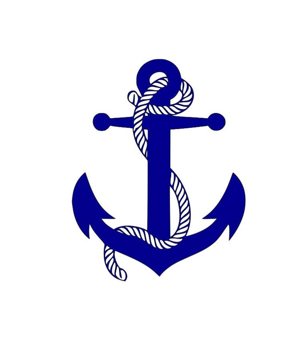 Anchor With Rope Vinyl Decal, Car Decal, Tumbler Decal, Phone Decal - Etsy