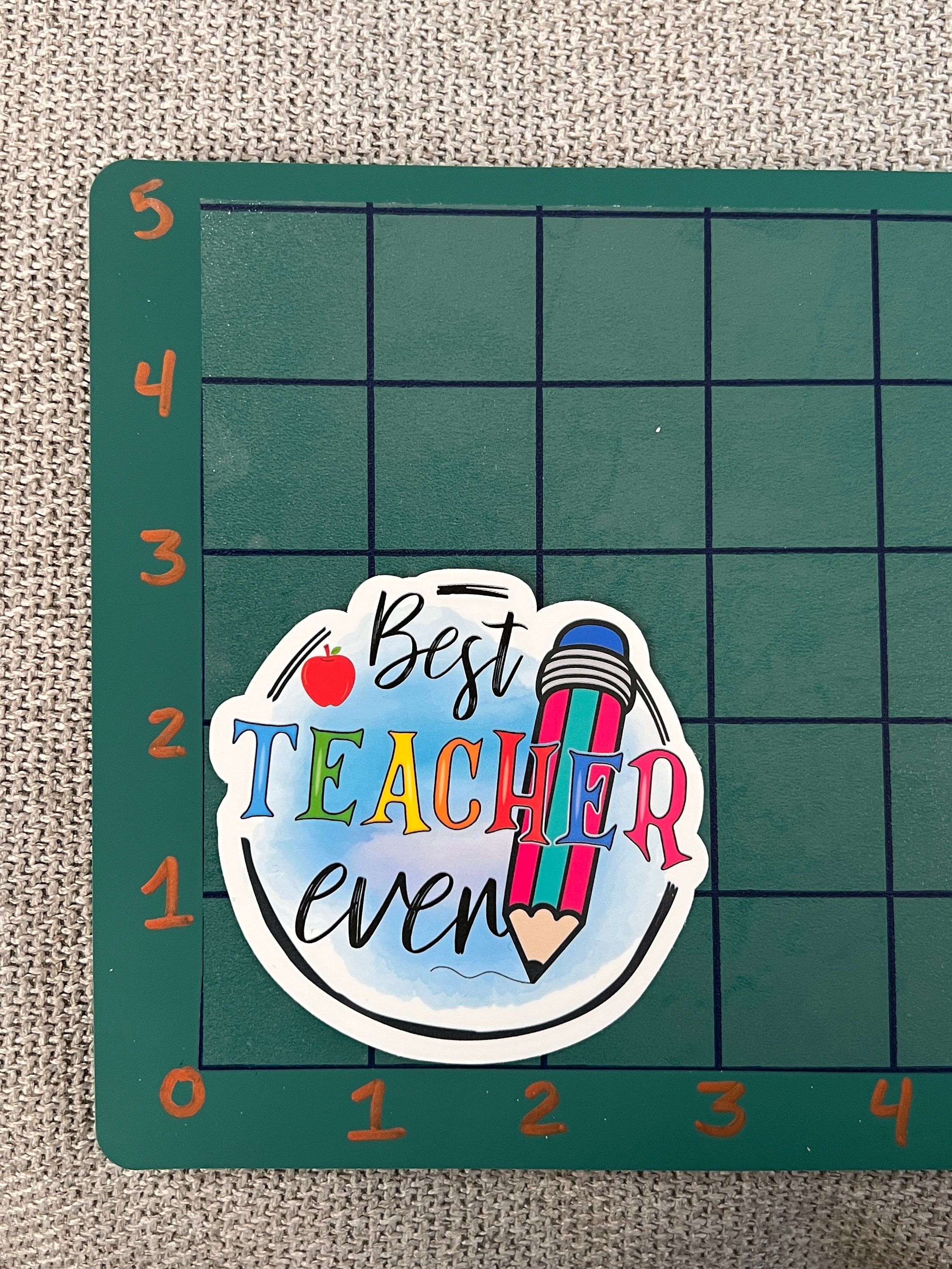 Best Teacher Ever Sticker Teacher Appreciation Sticker - Etsy