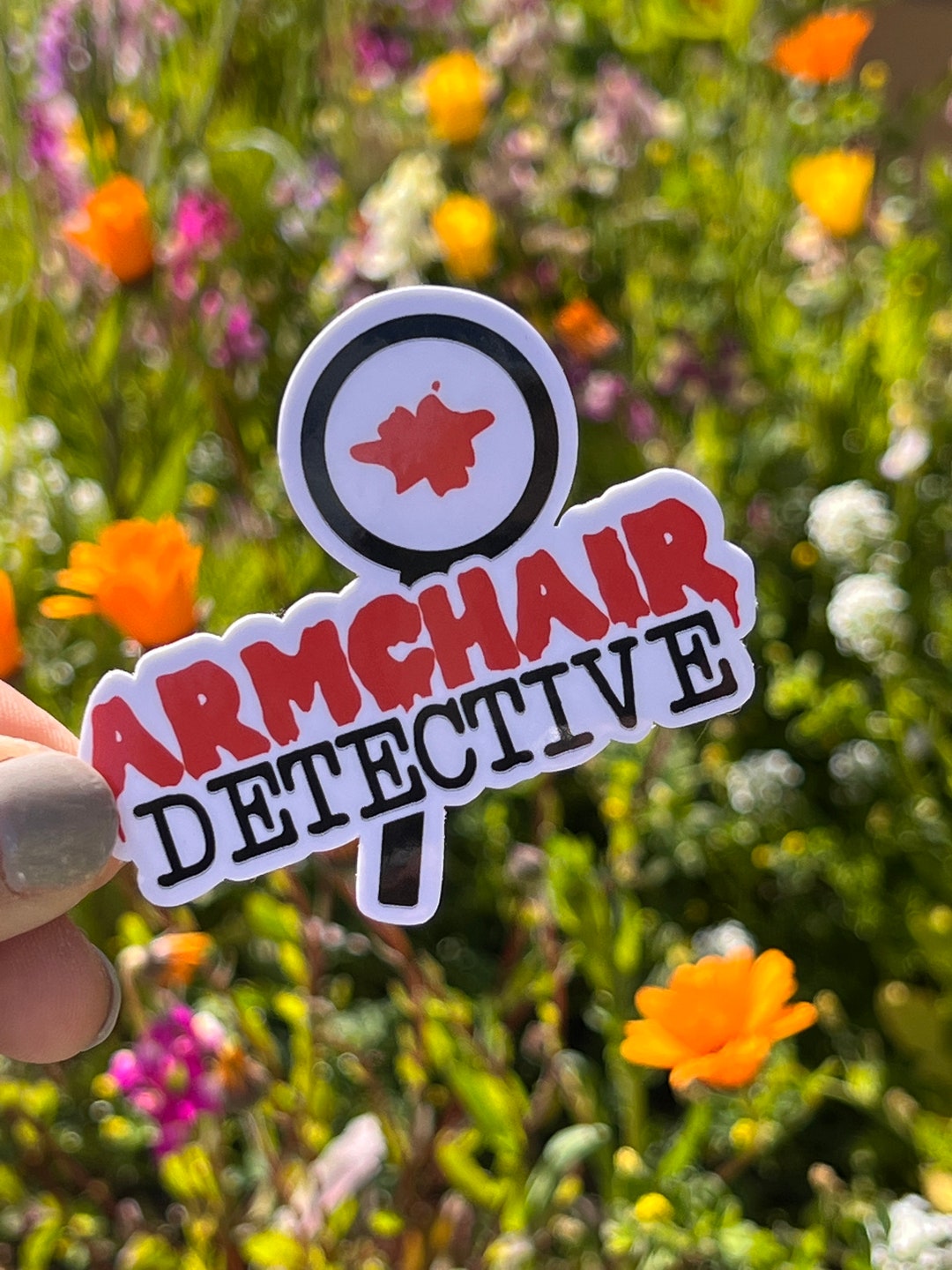 Armchair Detective Sticker, Murder Mystery Sticker, Talker Murder ...