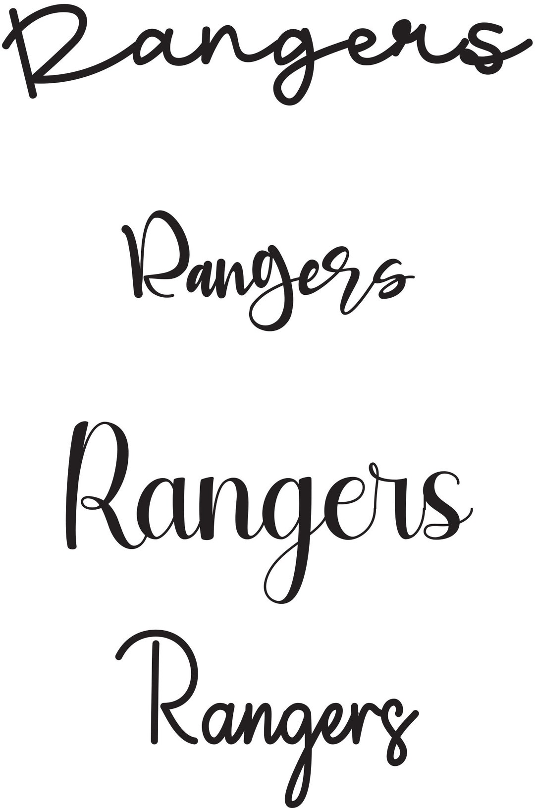 Rangers Sports Mascot SVG, Team Cut File (instant Download) - Etsy