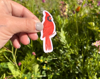 Red Cardinal Sticker - Etsy