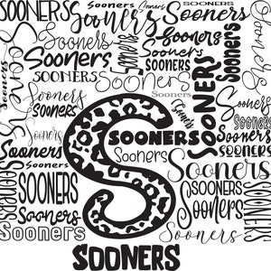 Sooners Subway Art, Sports SVG, Sooners Collage, Team Mascot, Leopard ...