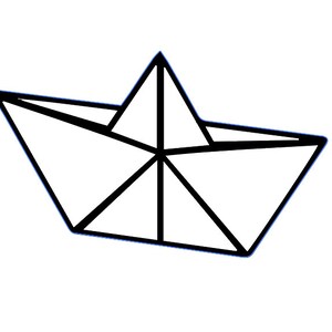 Origami Paper Boat Outline or Paper Airplane Outlines Vinyl Decal, Car ...