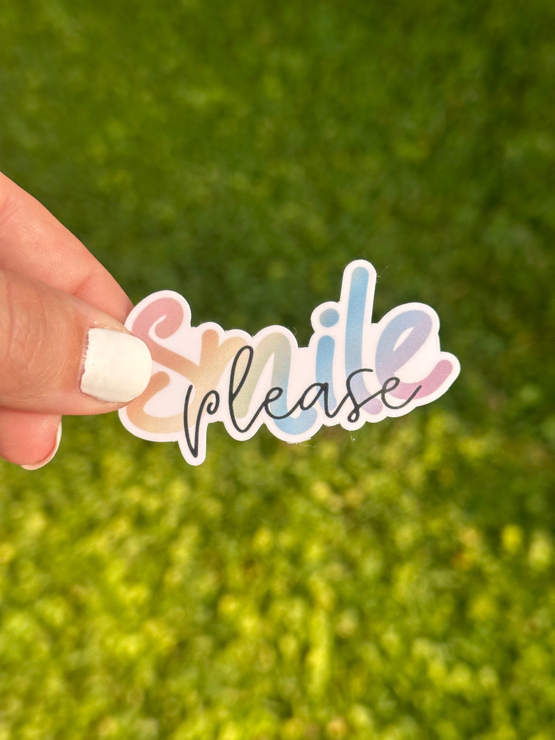 Smile Please Happy Sticker, Mental Health Matters Gift, Phone, Tablet ...