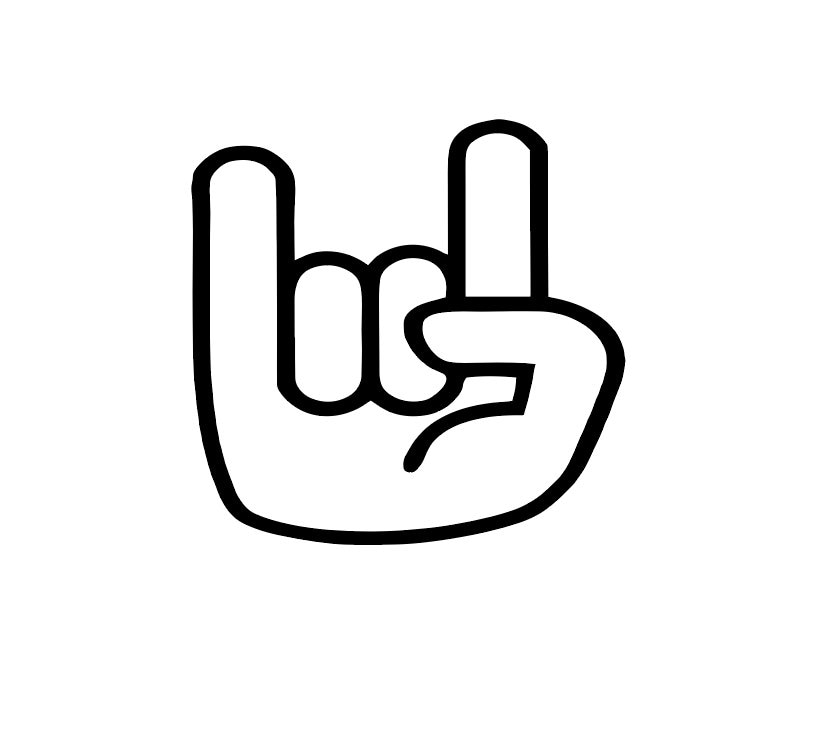 Rock On Hand Rock and Roll Hand Gesture SVG File Drawn | Etsy