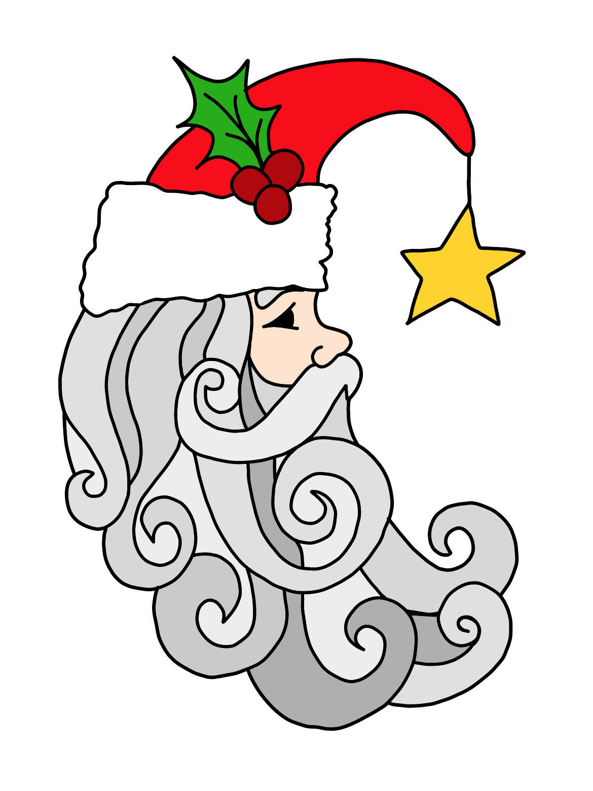 Paper, Party & Kids Craft Supplies & Tools Santa Moon Shaped SVG Cut ...