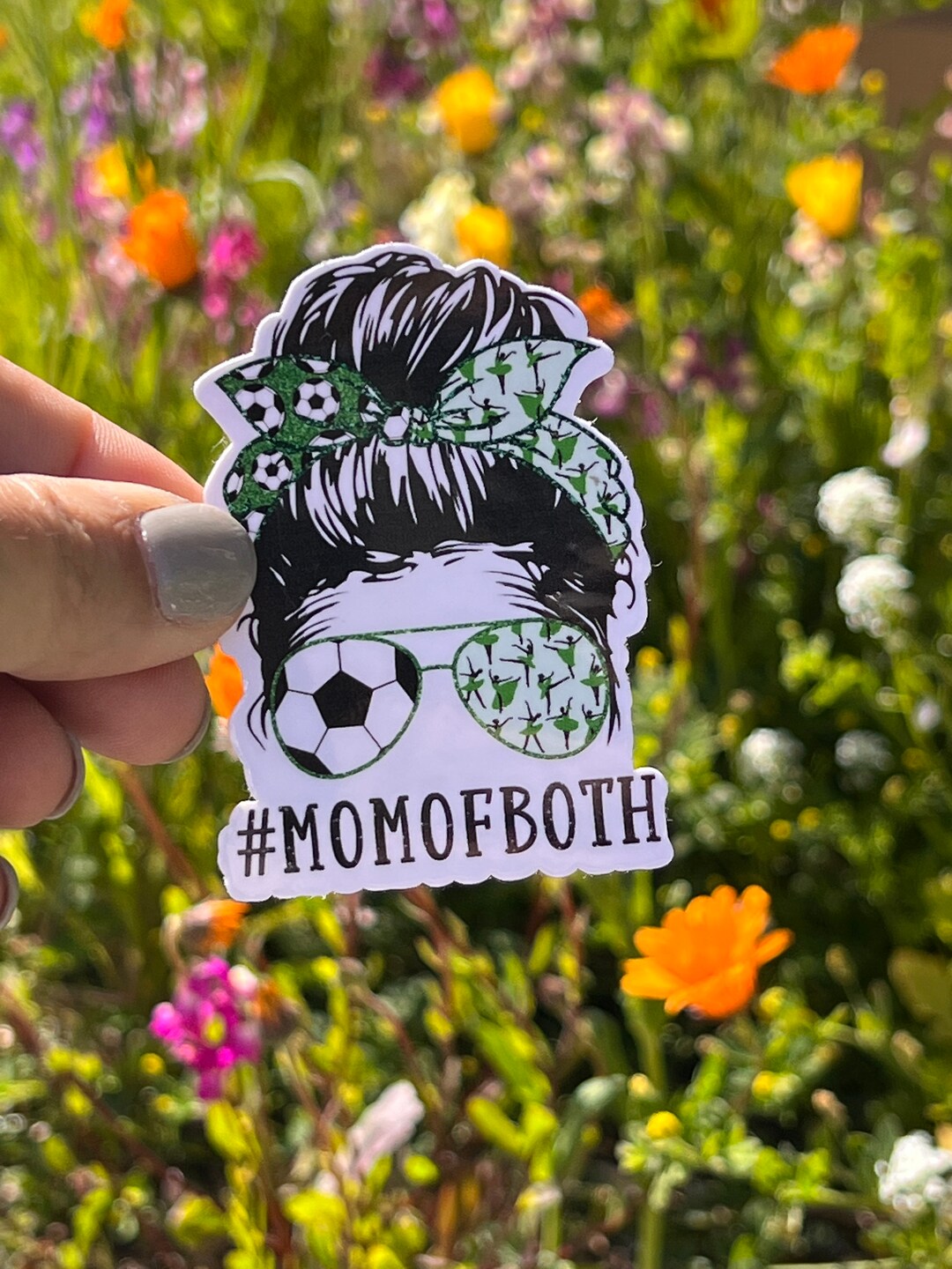 Mom of Both Sticker, Soccer Dance, Laminated Water Resistant Sticker - Etsy