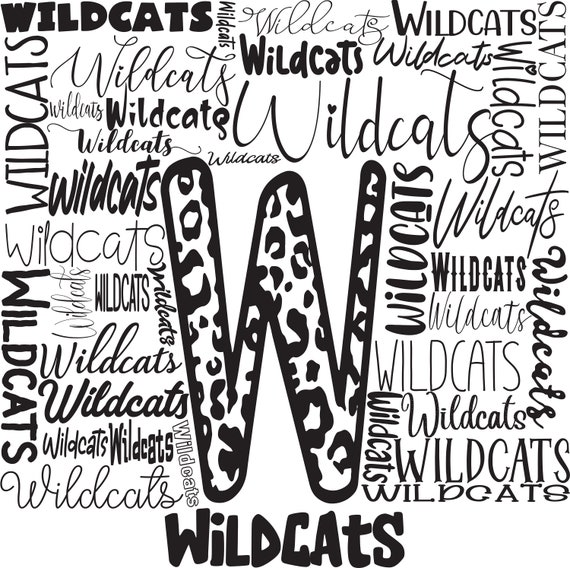 Wildcats Subway Art Sports SVG Wildcats Collage Team - Etsy