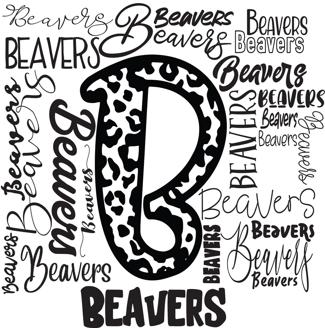 Beavers Subway Art, Sports SVG, Beavers Collage, Team Mascot, Leopard ...