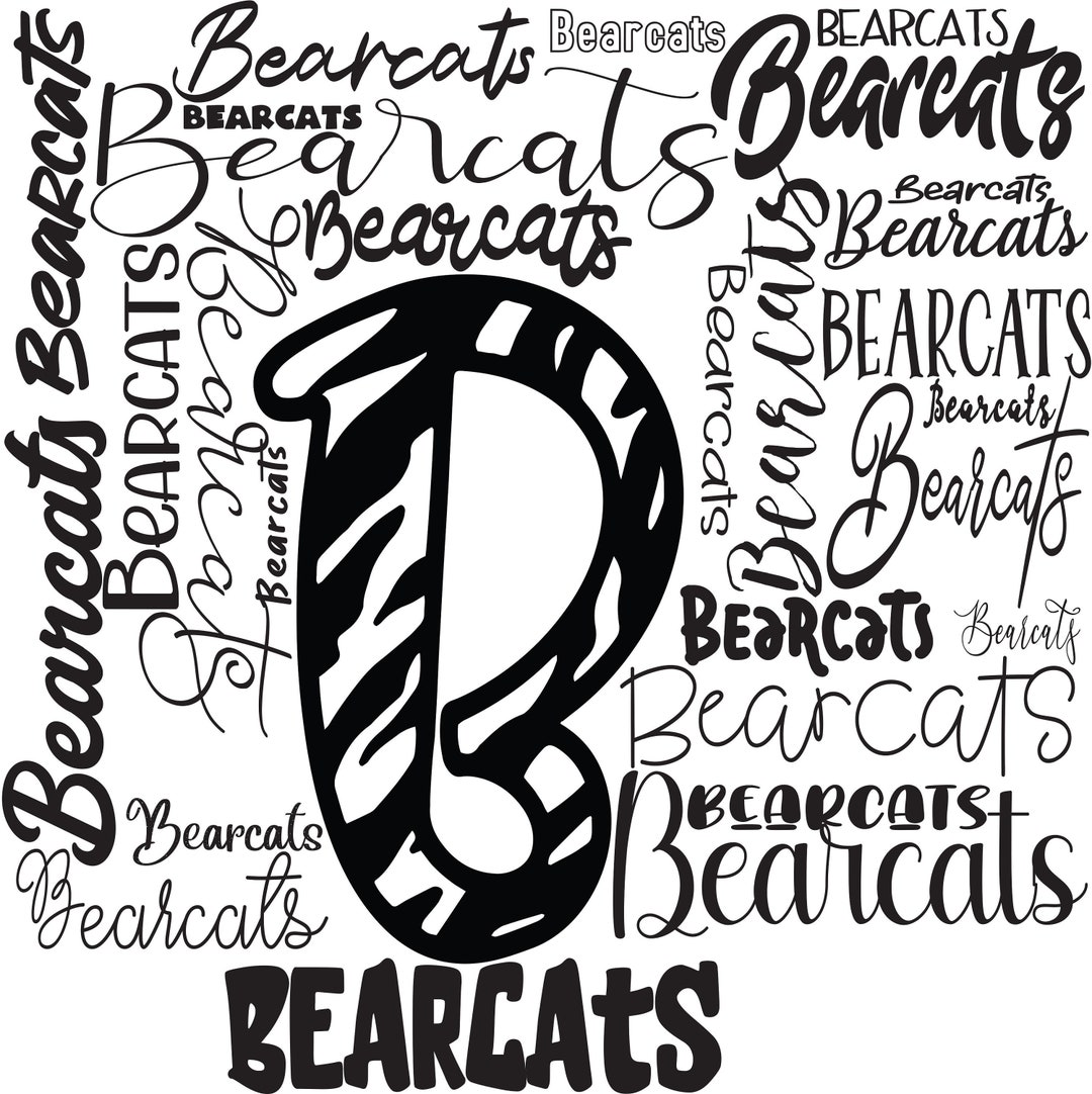 Bearcats Subway Art, Sports SVG, Bearcats Collage, Team Mascot, Zebra ...