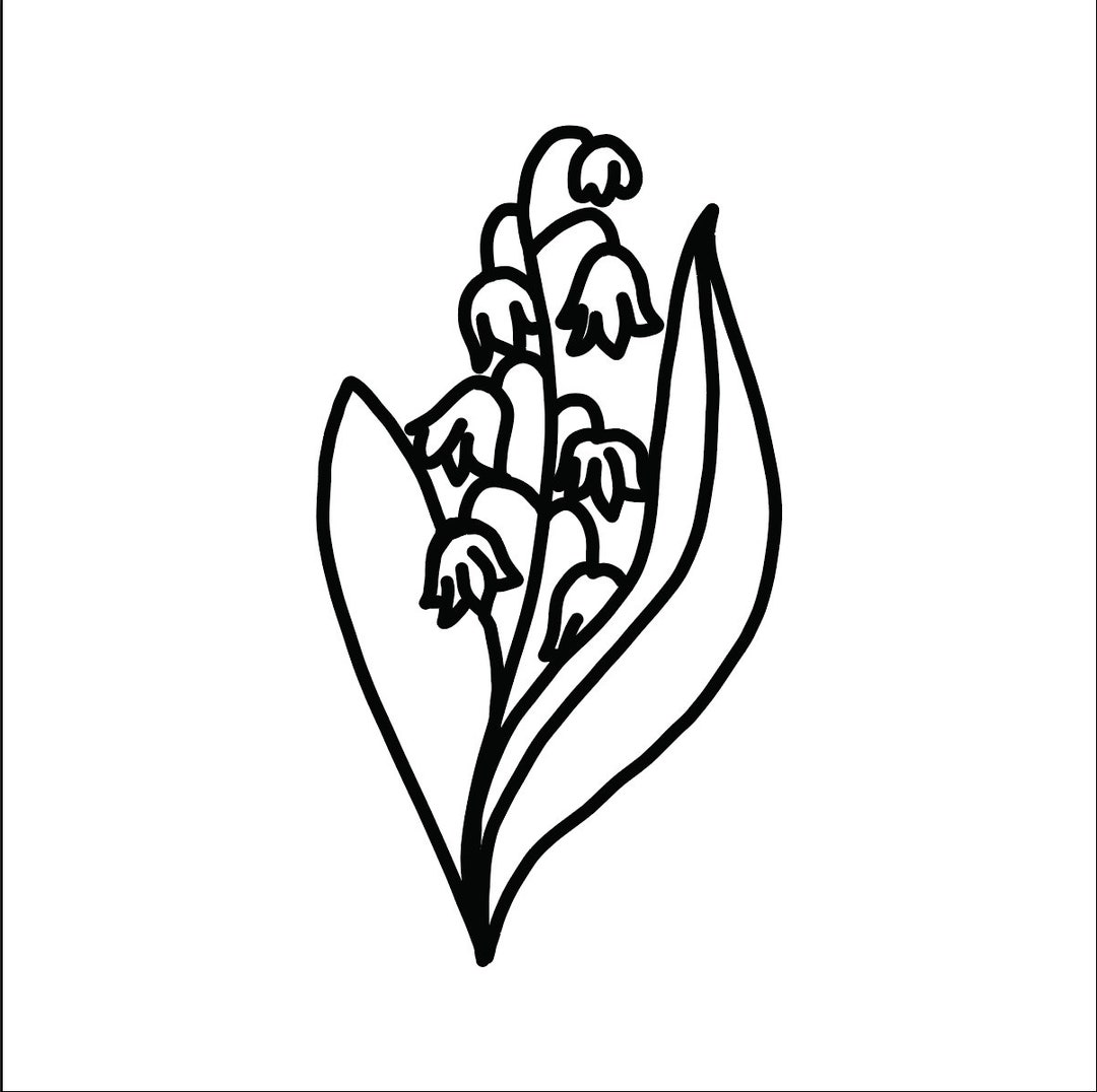 Bell Flower Outline SVG, Bell Flower Cutting File, Flower SVG, Lilly ...