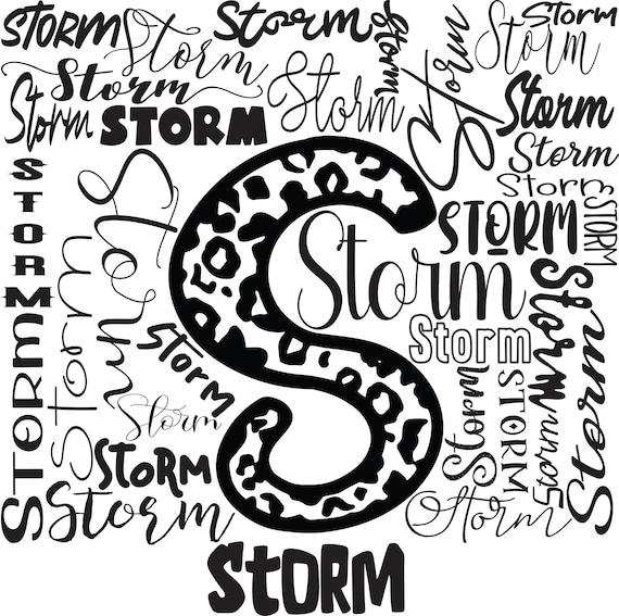 Storm Subway Art Sports SVG Storm Collage Team Mascot | Etsy