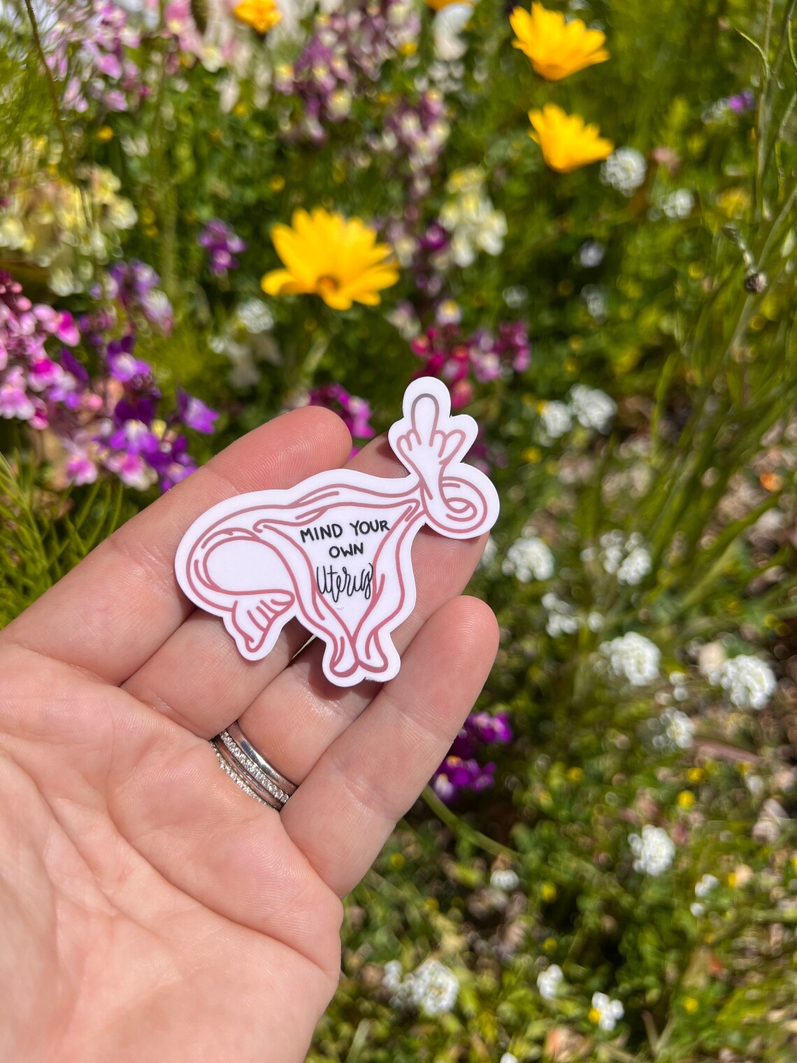 Mind Your Own Uterus Angry Uterus Prochoice Sticker Pro - Etsy