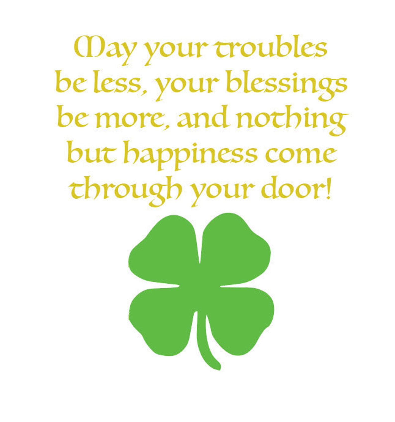 May Your Troubles Be Less Your Blessings Be More Irish - Etsy Singapore