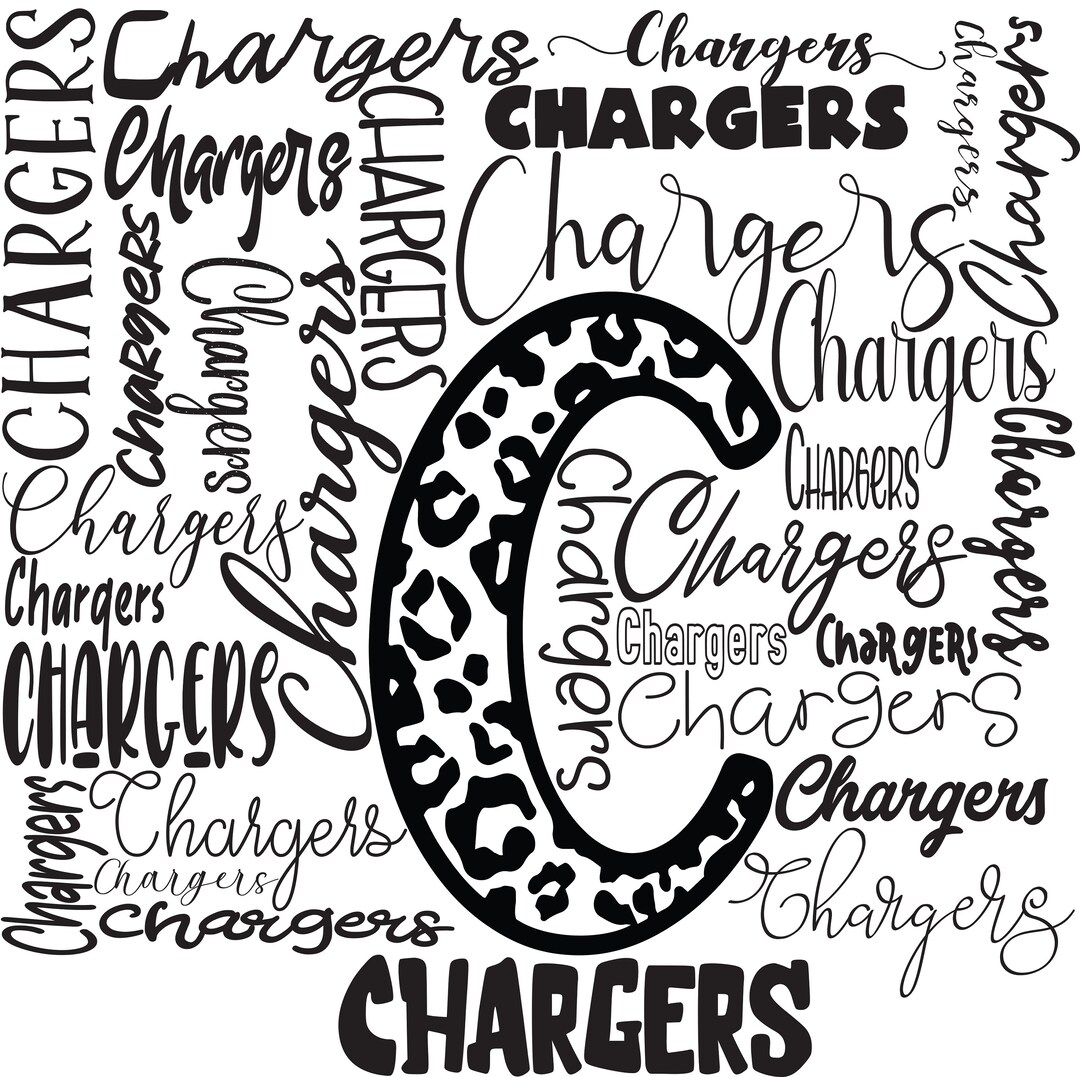 Chargers Leopard Print Collage, Sports SVG, Cut File (digital Download ...