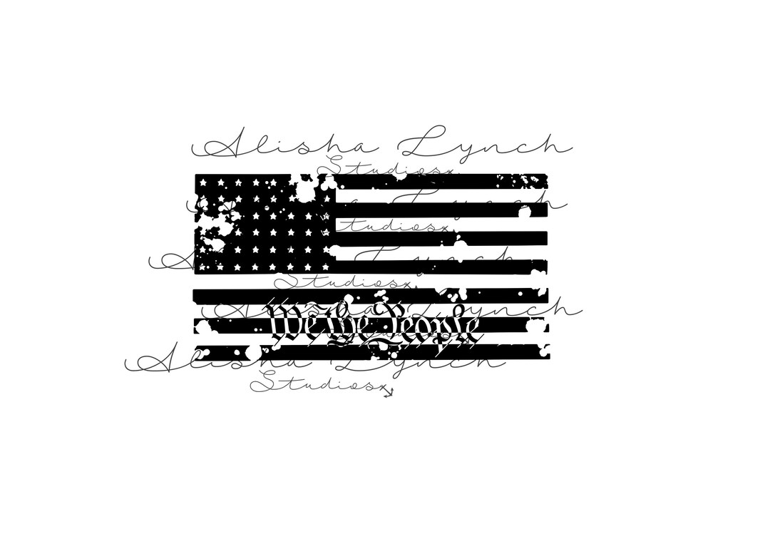 We the People Distressed American Flag SVG, Constitution, Cutting File ...