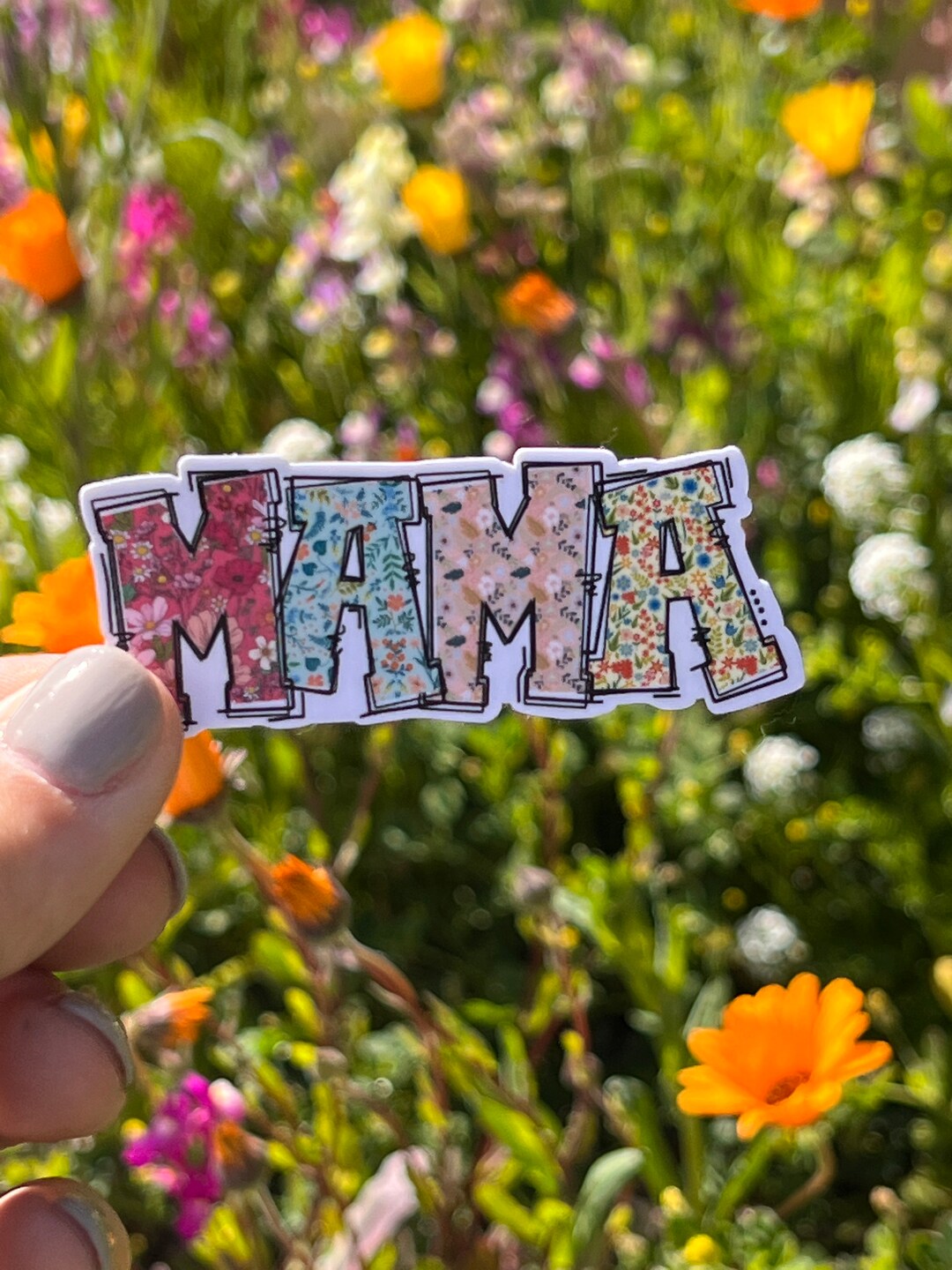 Mama Sticker, Cute Flower Mama Sticker, Floral Mama Sticker, Flower ...