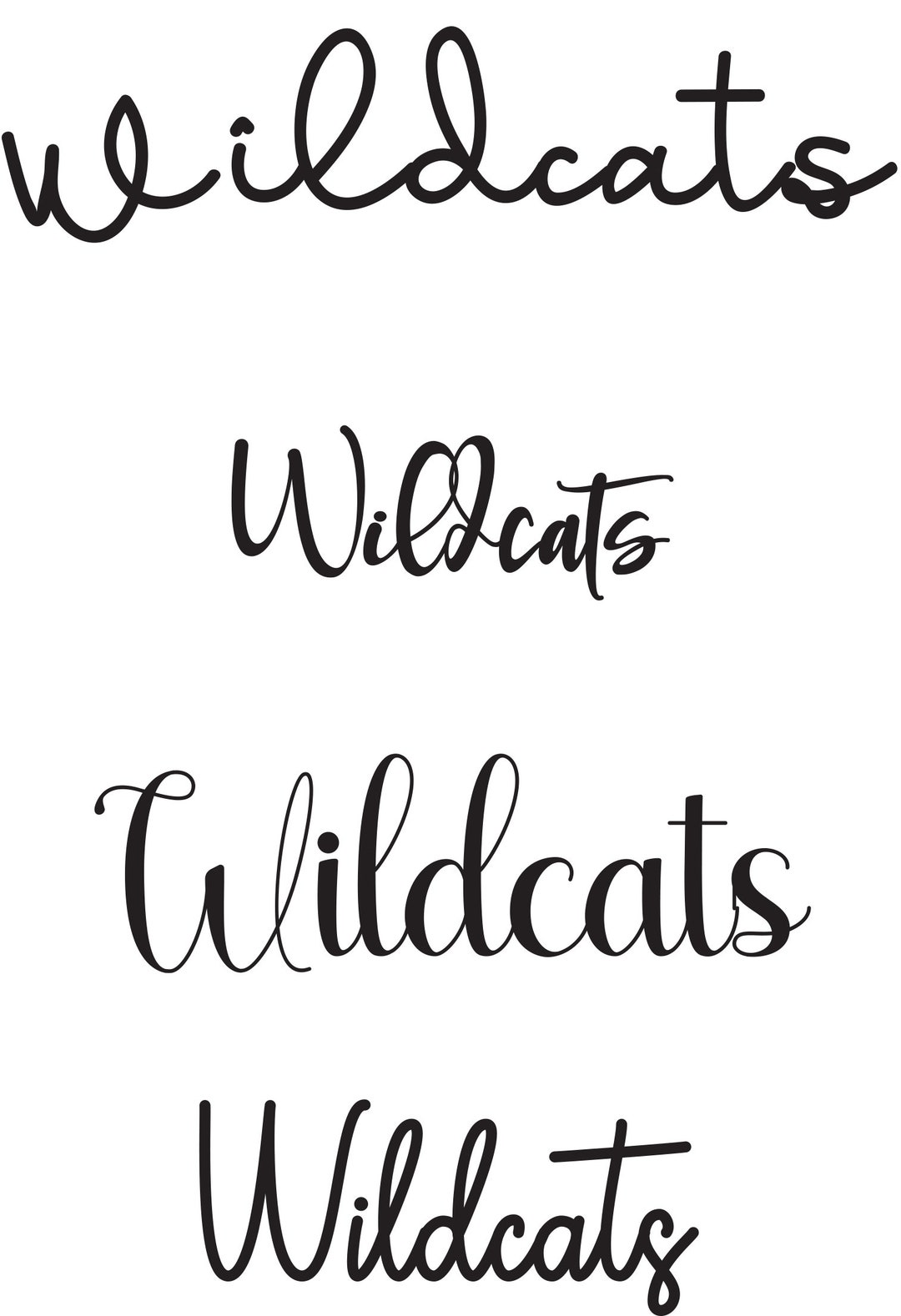 Wildcats Sports Mascot SVG, PNG, PDF Files (instant Download) - Etsy