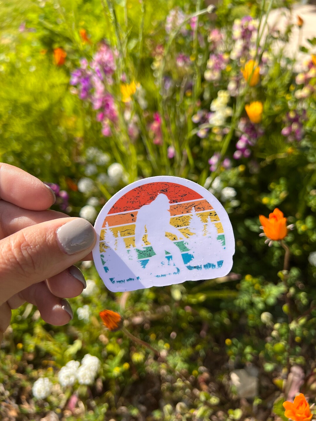 Walking Bigfoot Sticker, Bigfoot Sticker, Bigfoot Sunset Sticker ...