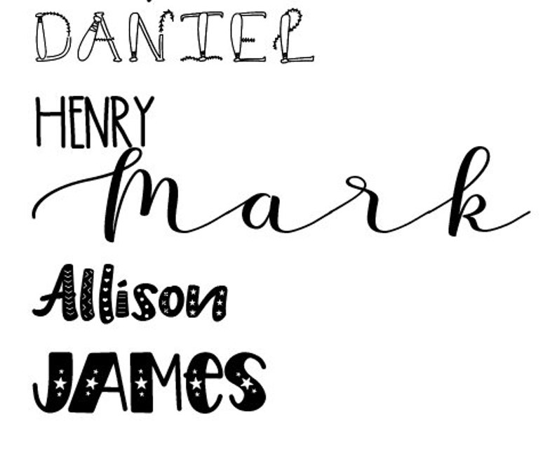 Custom Name SVG Cut File custom Vector Custom SVG Cutting - Etsy
