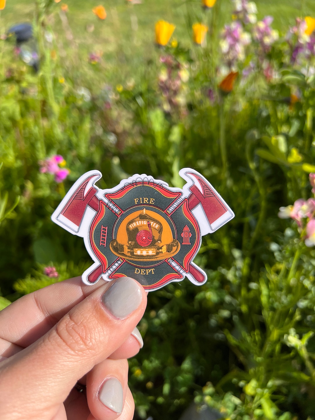 Fire Department Emblem Sticker, Laminated Water Resistant Decal - Etsy