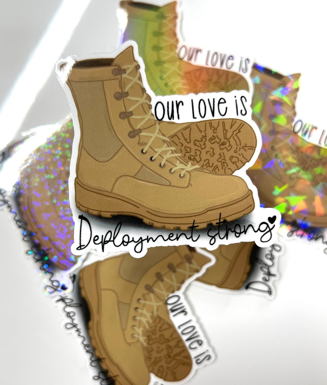 Military Boots Sticker, Deployment Strong, Laminated Water Resistant - Etsy