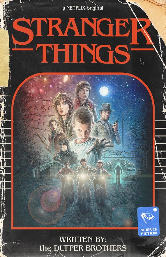 Stranger Things Vintage Book Cover Poster 11x17 | Etsy