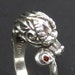 Dragon Ring With Garnet - Sleeping Guardian Dragon Ring - Sterling ...