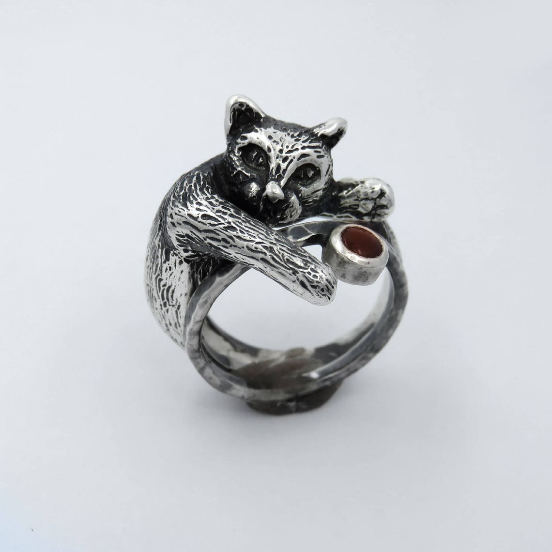 Cat Ring Double Ring Fidget Ring Animal Ring Cat Lover | Etsy