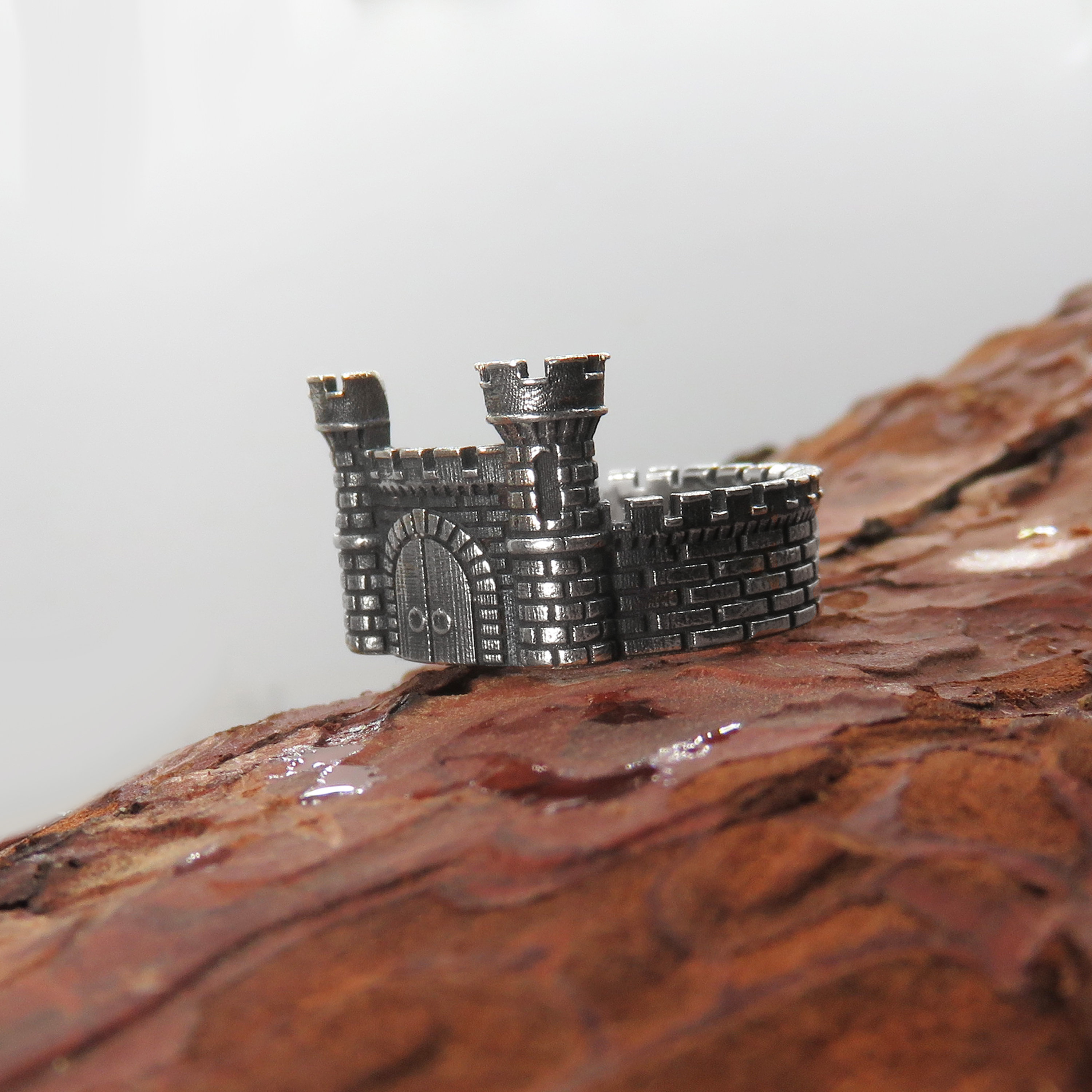 Sterling Silver Fantasy Castle Ring Fairy Tale Medieval | Etsy