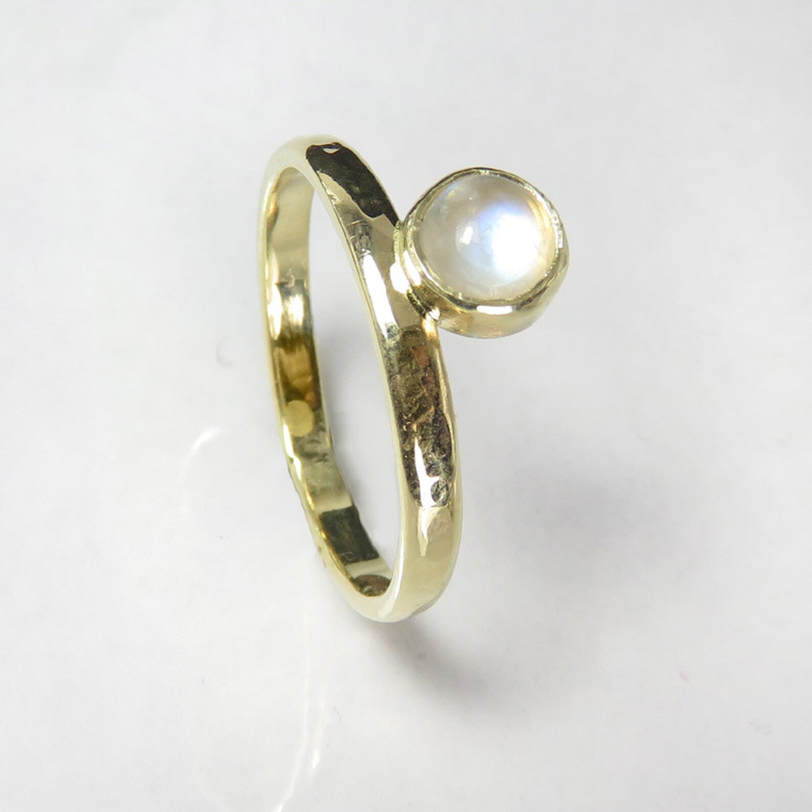 14K Gold Raven Ring With Moonstone Pagan Wedding Ring - Etsy Israel