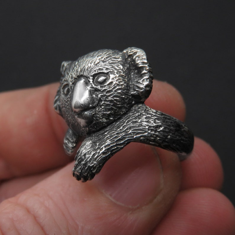 Cute Koala Bear Animal Jewelry Silver Animal Ring Koala - Etsy