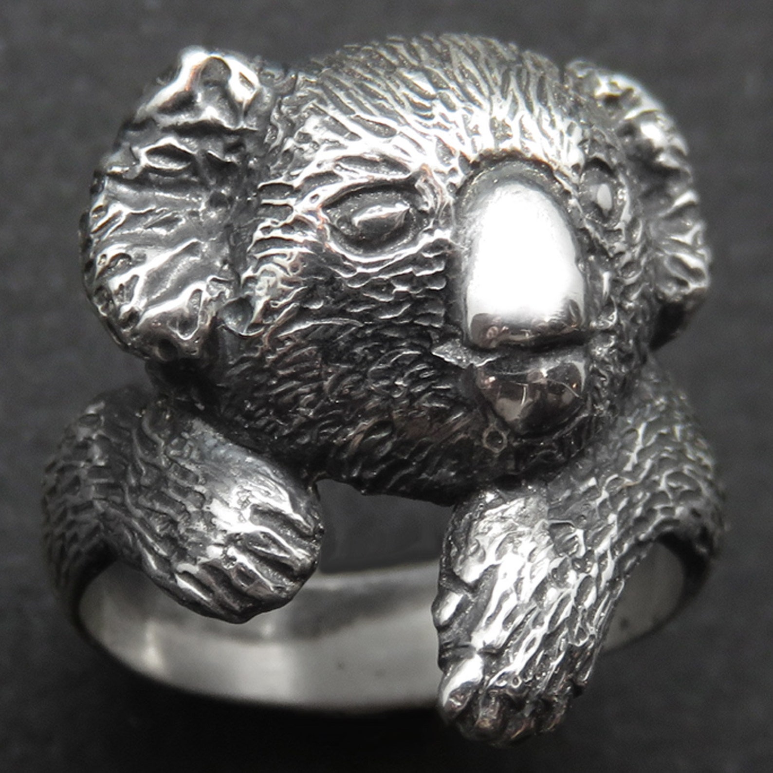 Cute Koala Bear Animal Jewelry Silver Animal Ring Koala - Etsy