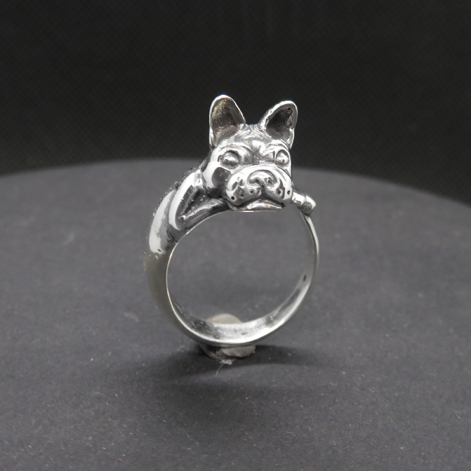 French Bulldog Ring in Sterling Silver Frenchie Jewelry - Etsy