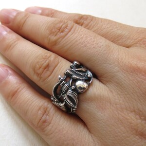 Underwater World Ring in Sterling Silver - Mermaid Ring - Silver Coral ...