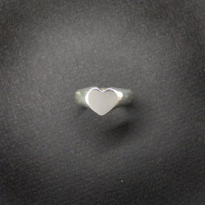 Heart Signet Ring - Heart Ring - Love Ring - Promise Ring - Silver Ring ...