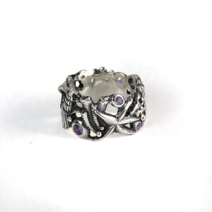Ocean Ring - Underwater World Ring With Iolites - Sculpted Sterling ...