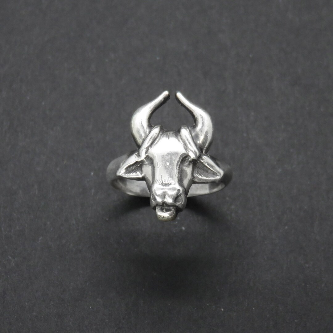 Taurus Ring - Sterling Silver Ox Ring - Bull Ring - Astrology Ring ...
