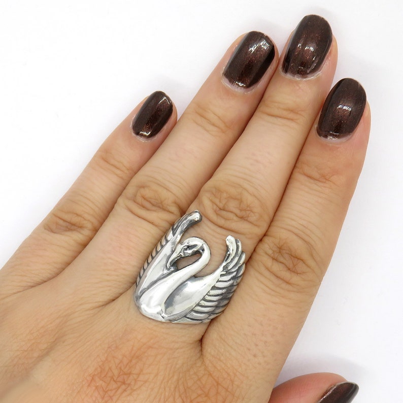 Large Swan Ring Swan Jewelry Animal Jewelry Animal Ring - Etsy