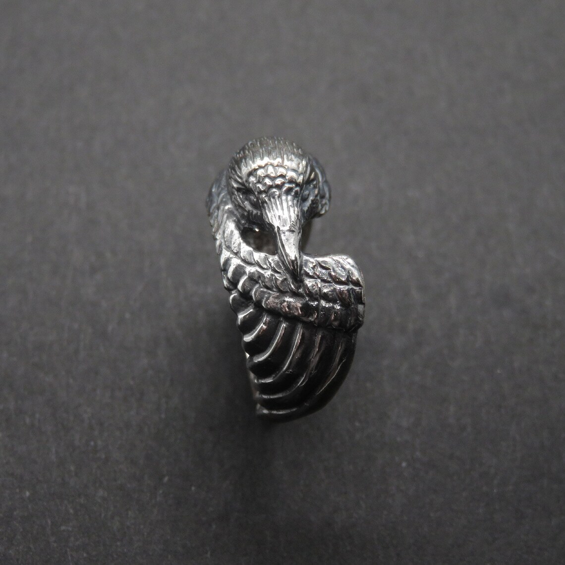 Realistic Raven Ring in Sterling Silver - Pagan Totem Ring - Odin's ...